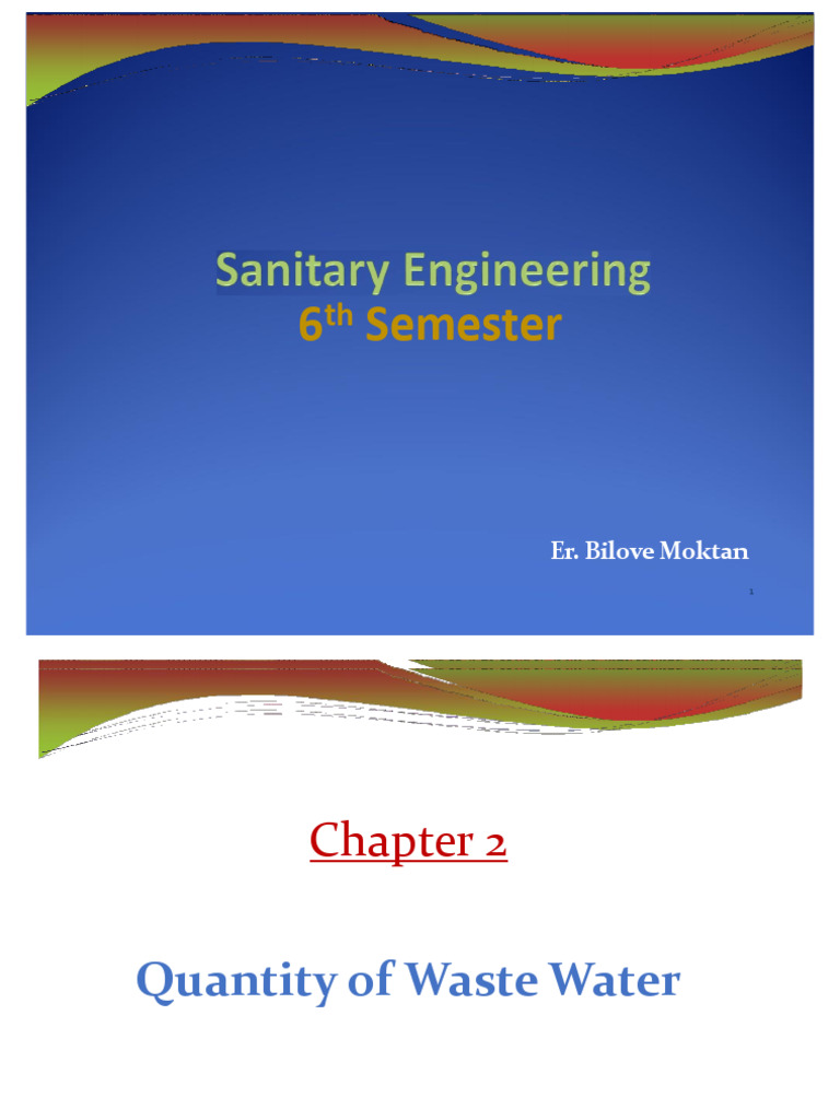 Chapter 2 (Quantity of Wastewater) - Sanitary Engineering Notes | PDF ...