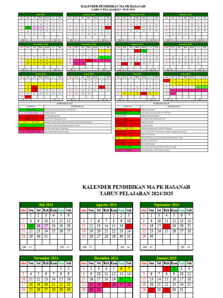 Kalender Pendidikan | PDF