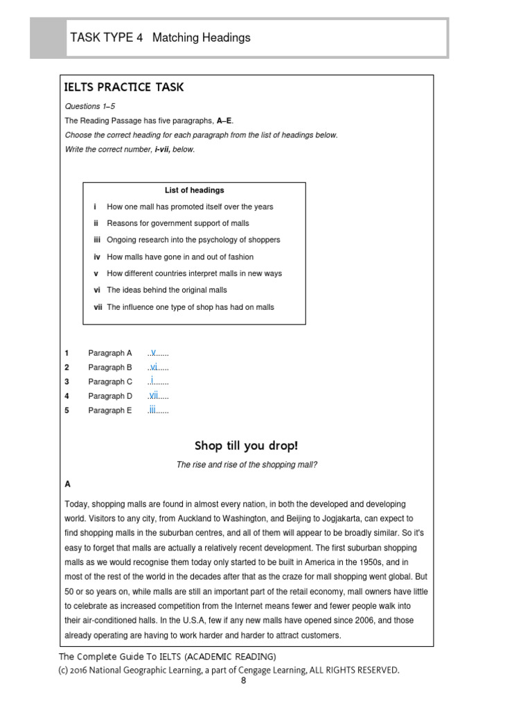 (5A) Skills Development 3 (Reading Handouts) | PDF | Supermarket | Shopping Mall