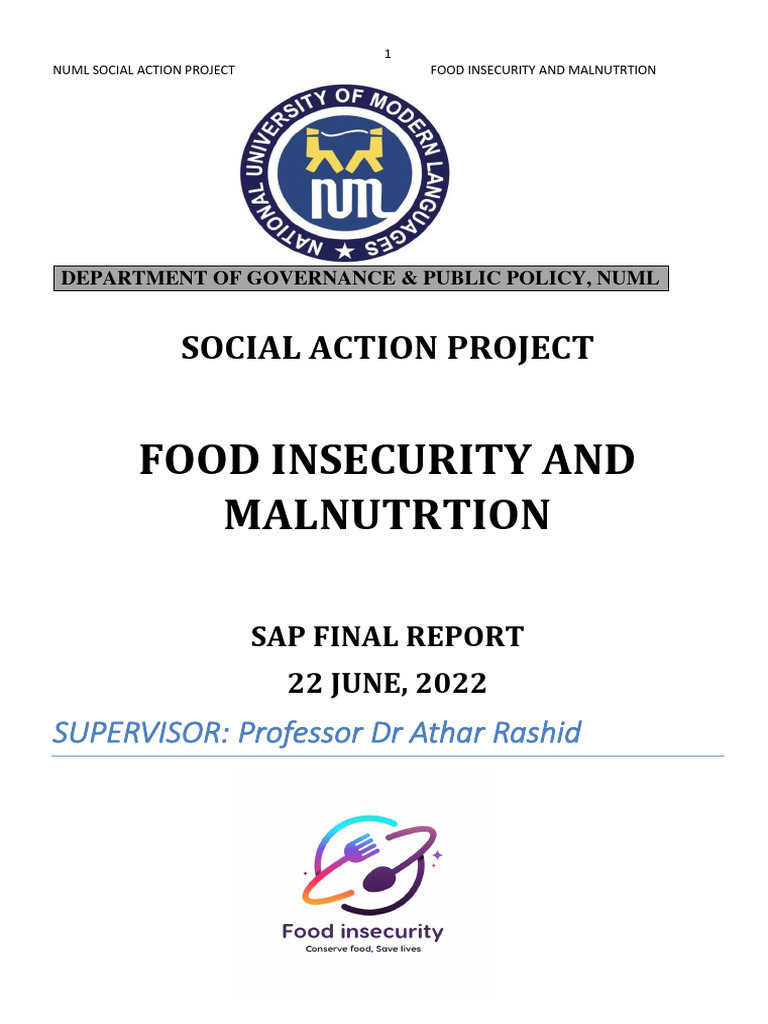 Food Insecurity and Malnutrition - Social Action Project | PDF ...