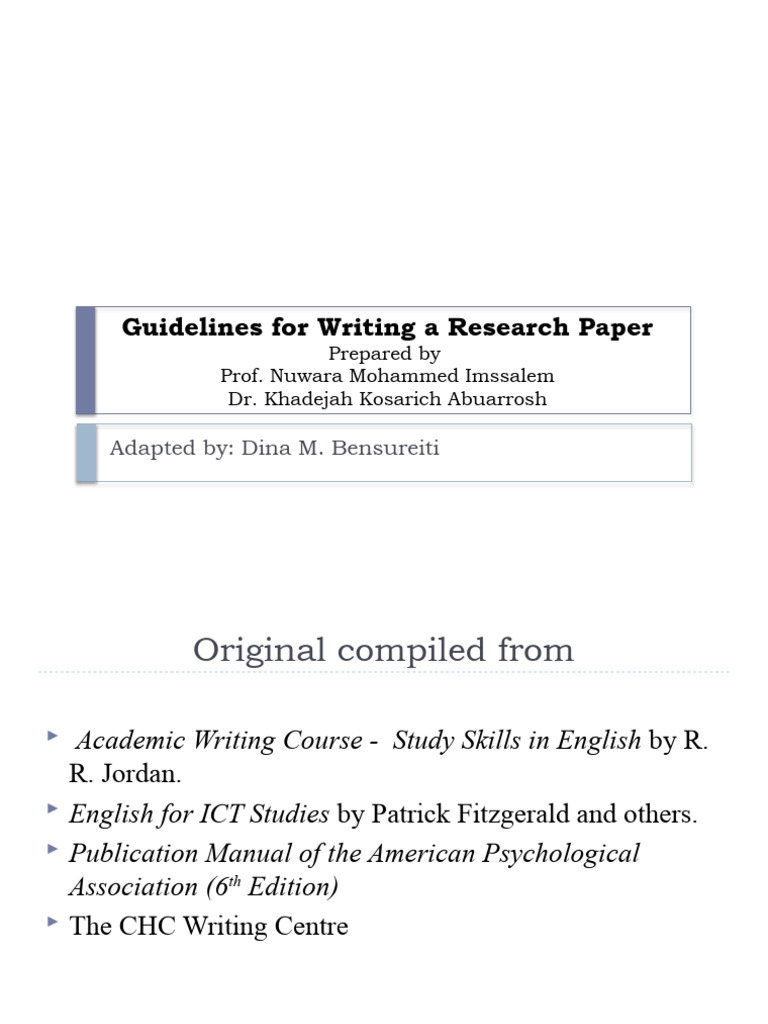 UPDATED Summary of Guidelines 2024 (Research Project) | Download Free ...