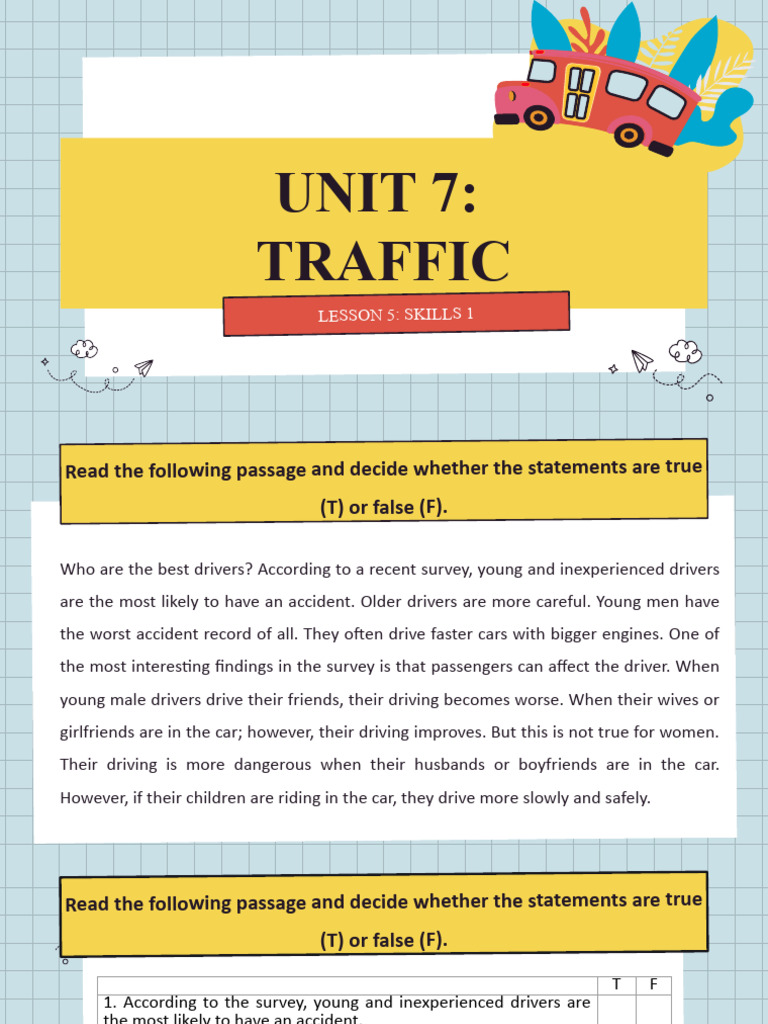 G7 Unit 7 Lesson 5 | PDF | Cost Of Living | Driving