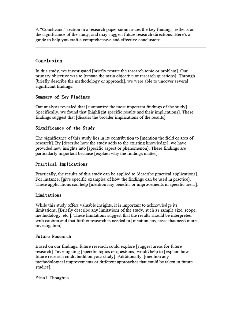 Conclusion | PDF | Methodology | Science