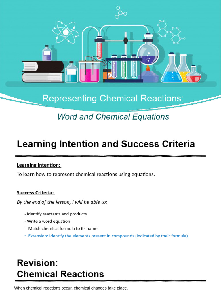 8SCI Word and Chemical Equations (2) | PDF | Chemical Reactions ...