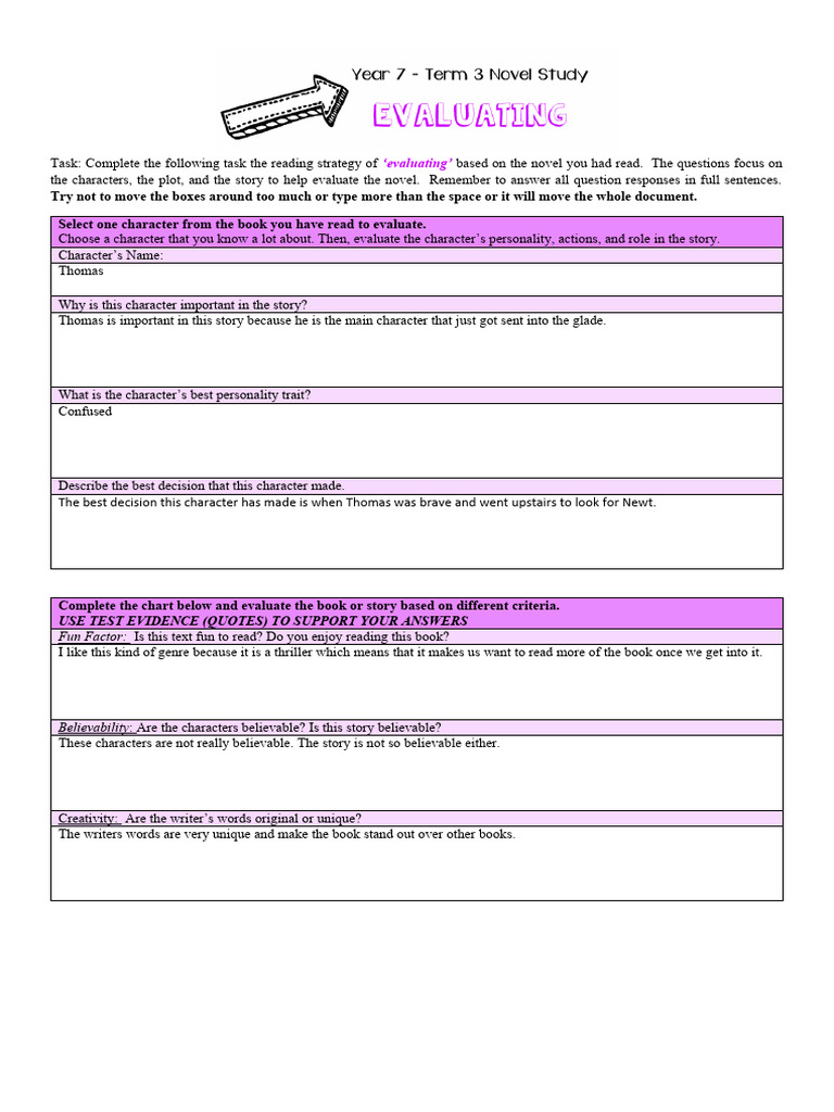 Evaluating - Word Document | PDF Evaluating - Word Document | PDF