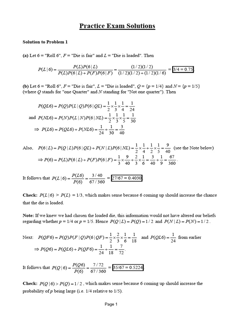 Probability and Statistics Solutions | PDF | Estimator | Estimation Theory