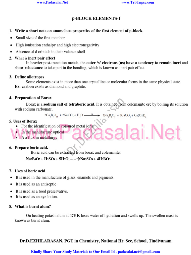 12th Chemistry EM Unit 2 Study Materials English Medium PDF Download | PDF | Physical Chemistry ...