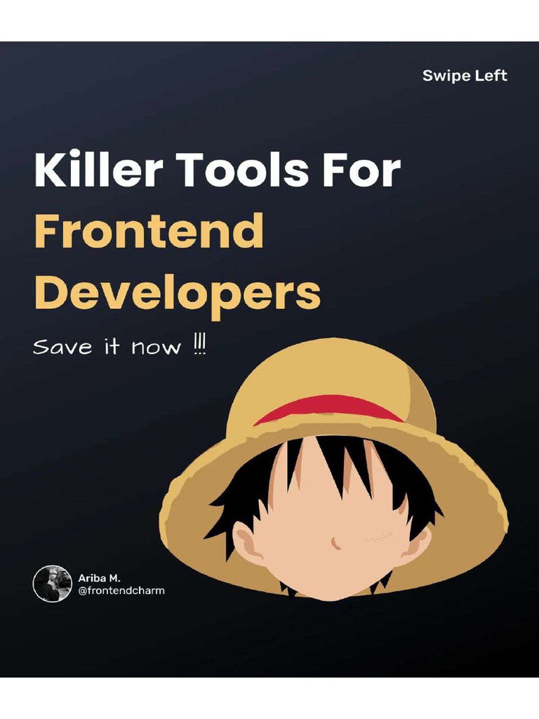 Killer Tools For Frontend Developers | PDF