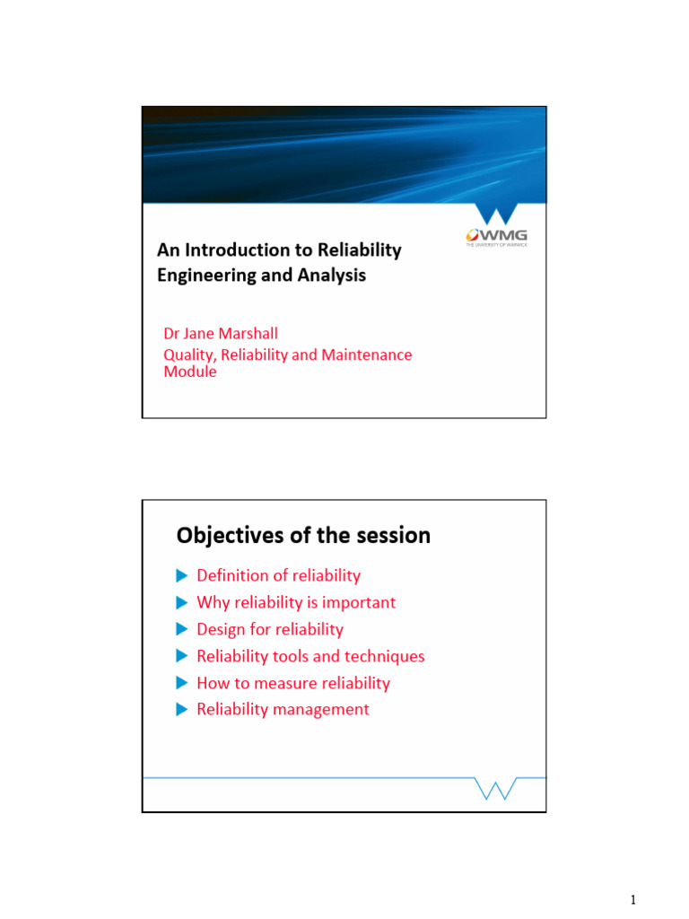 Section 8 Introduction To Reliability | PDF | Reliability Engineering | Wear