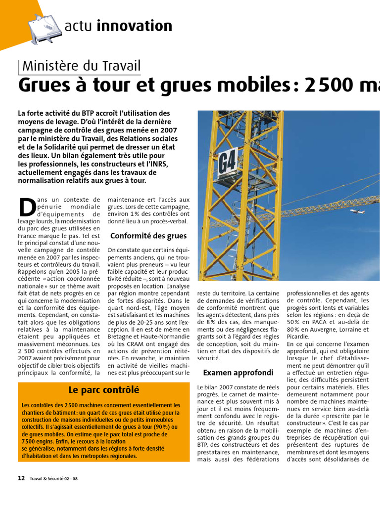 Grues À Tour Et Mobiles | PDF | Cancer | Carcinogène