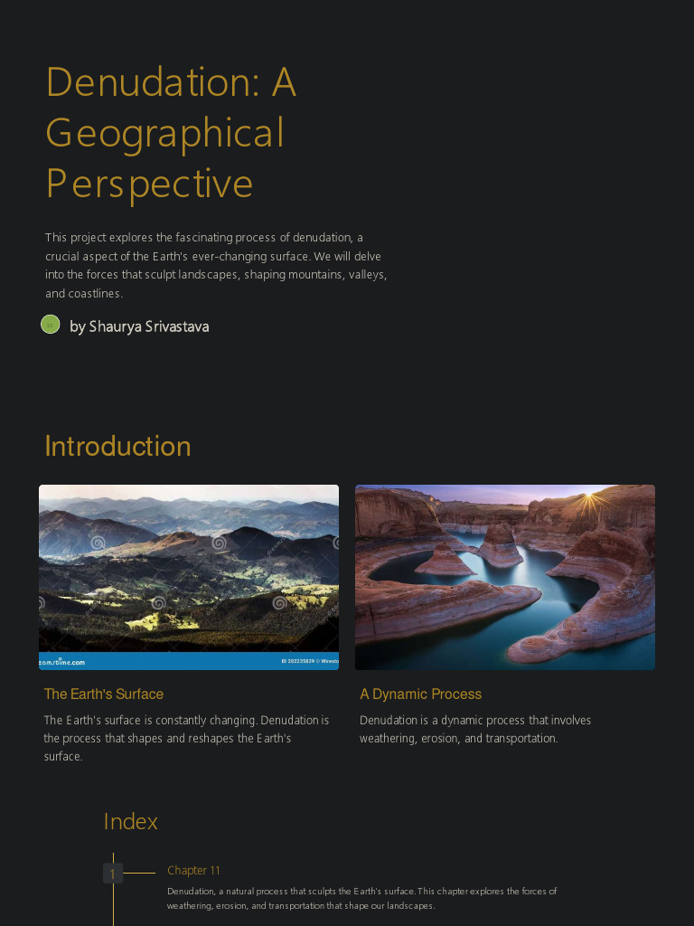 Denudation A Geographical Perspective | PDF | Erosion | Soil