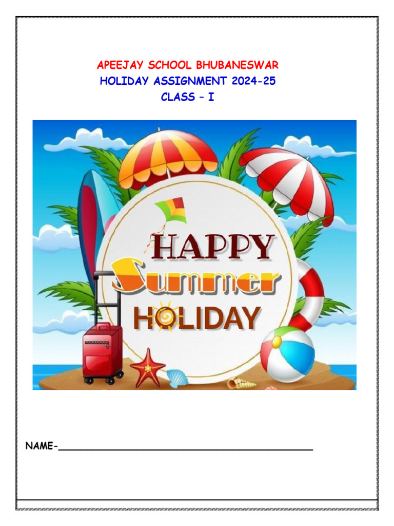 Summer Holiday Assignment 2024-25 | PDF | Language Arts & Discipline