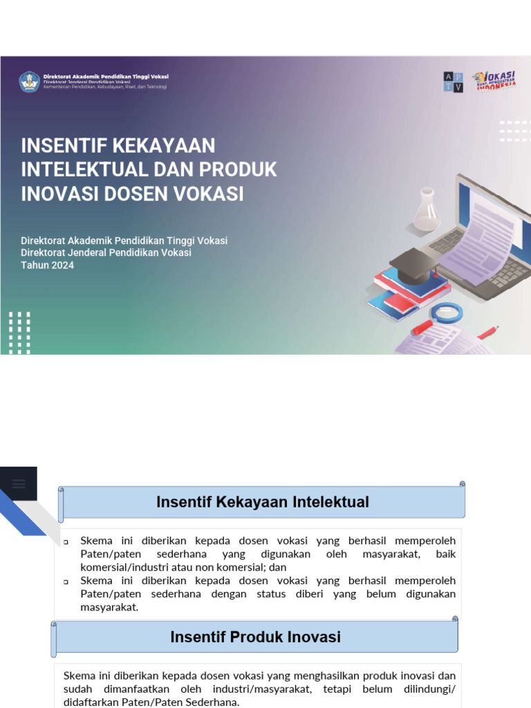 Materi 2_Insentif Artikel, KI, Dan Produk | PDF