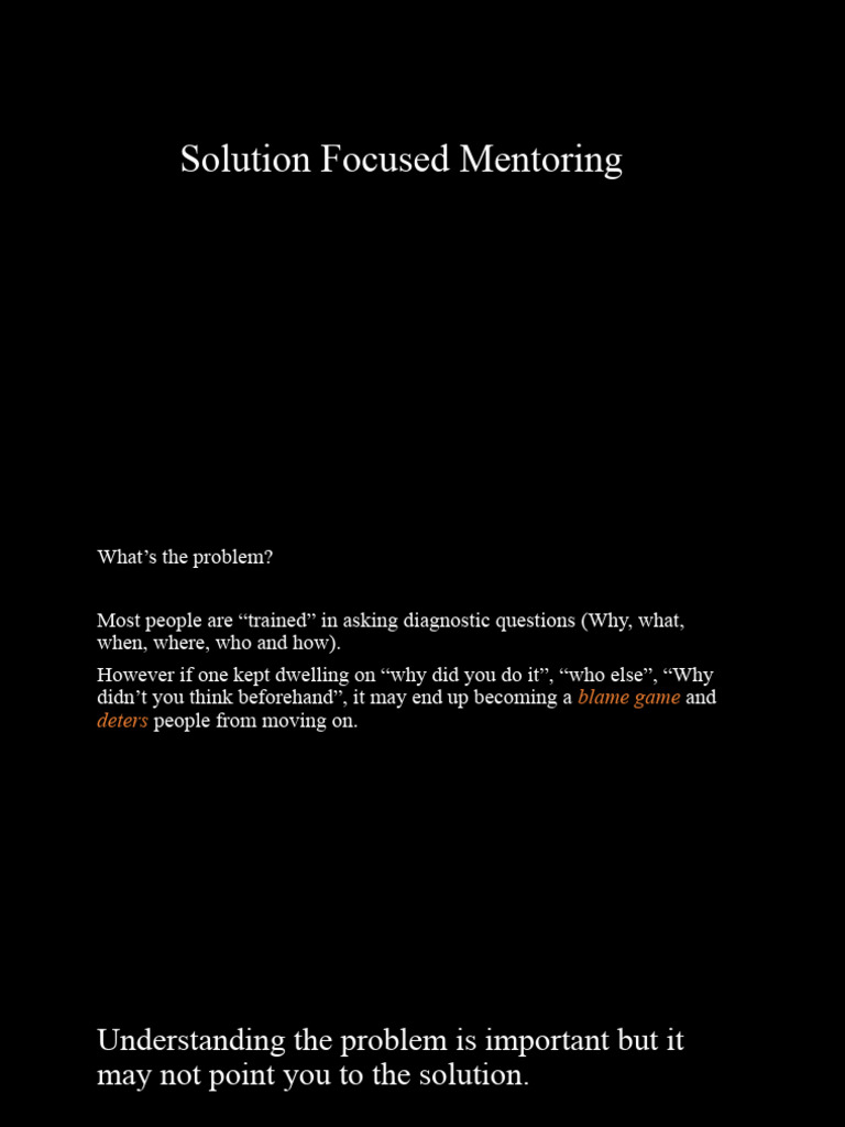 Solution Focus Training | PDF | Cognitive Science | Social Psychology