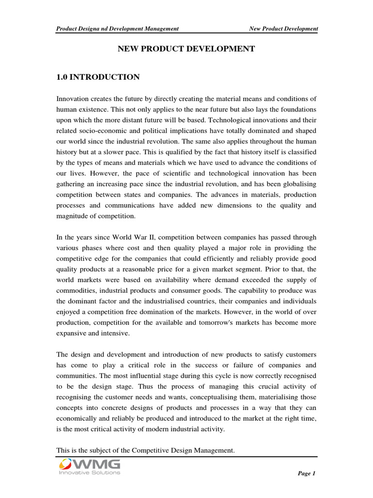 05 02 NPD Process Notes | PDF | New Product Development | Marketing