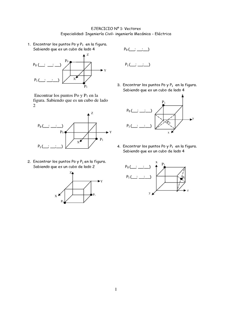 Tarea N°1 Vectores | PDF | Vector Euclidiano | Mecánica