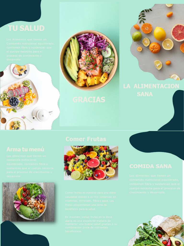 Triptico Beneficios Comida Saludable | PDF | Bienestar | Estilo de vida