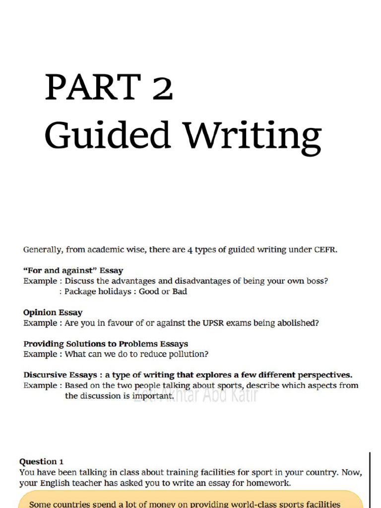 Part 2 Guided Writing | PDF
