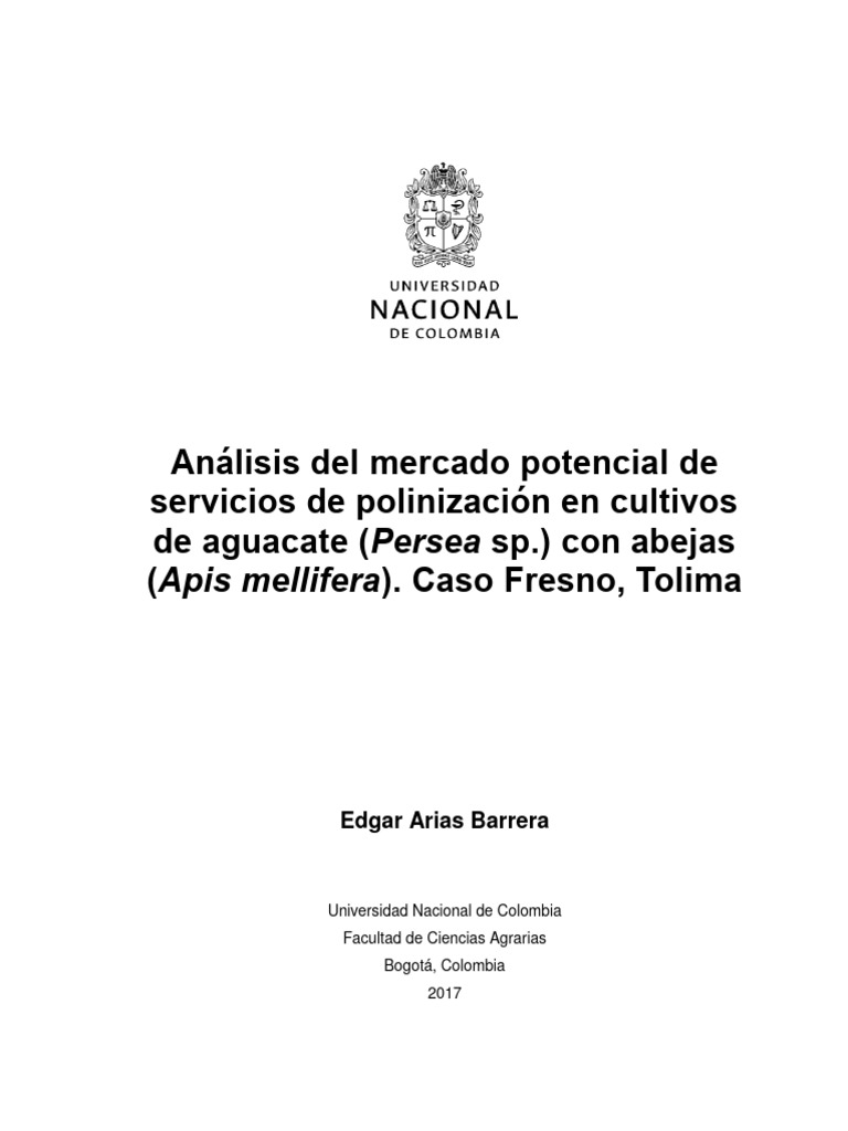 Análisis Del Mercado Potencial de Servicios de Polinización en Cultivos ...