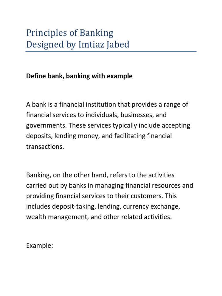 Principles of Banking | PDF | Banks | Garnishment