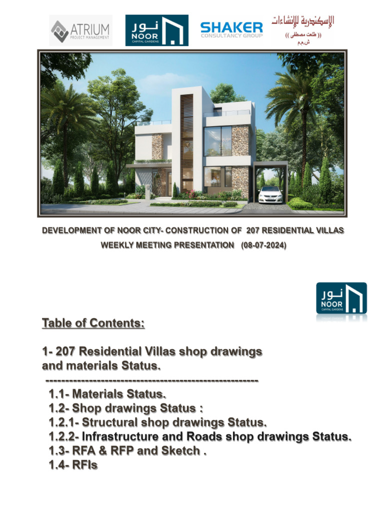 Weekly Meeting Presentation (VILLAS) (08!07!2024) | PDF | Building Technology | Structural ...