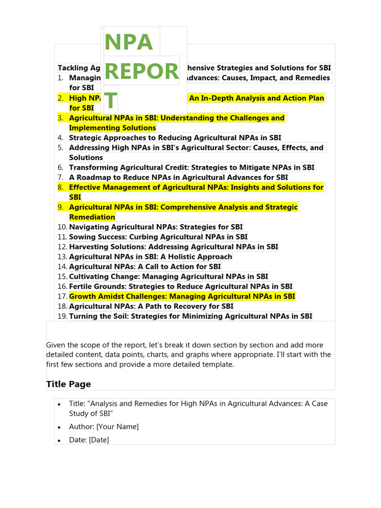 Chatgpt NPA | PDF | Agriculture | Subsidy