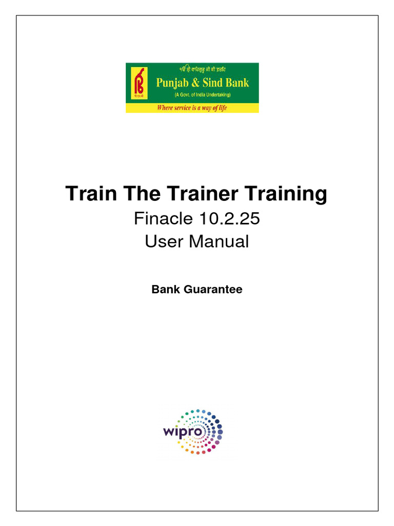 PSB Finacle - Manual-Bank Guarantee | PDF | Banks | Payments