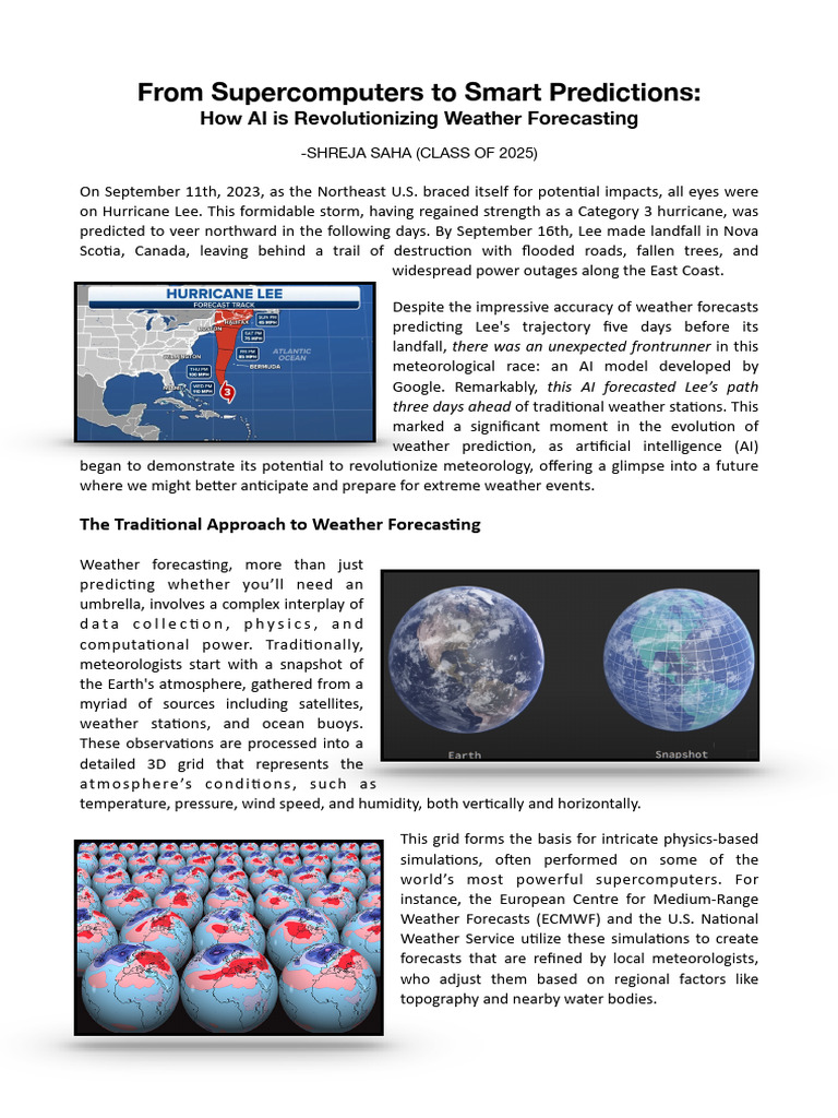 From Supercomputers To Smart Predictions | PDF | Weather Forecasting ...