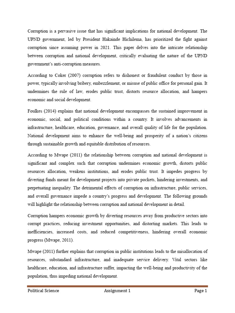 Political Science 1 | PDF | Political Corruption | Corruption