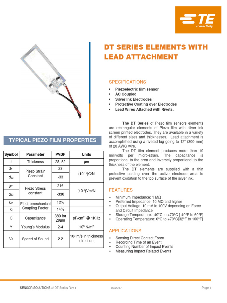 ENG DS DT Series With Riveted Leads A1 | PDF | Piezoelectricity ...
