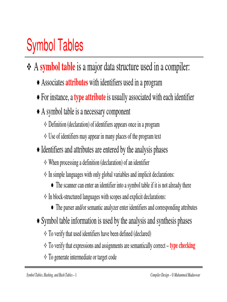 Unit 4 Symbol Table | PDF | Pointer (Computer Programming) | Computer ...