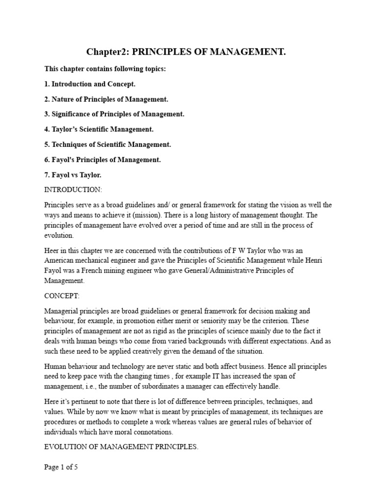 Principles of Management Overview | PDF | Science | Behavioural Sciences