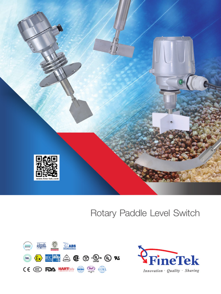 Rotary Paddle Level Switch Catalog | PDF | Switch | Bearing (Mechanical)