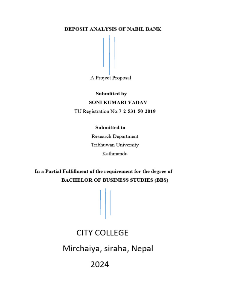 proposal of Nabil bank | Download Free PDF | Banks | Deposit Account