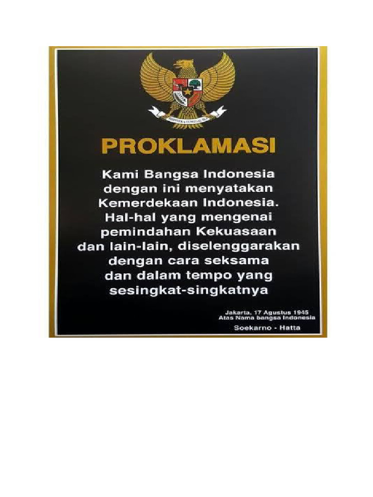 Teks Proklamasi | PDF