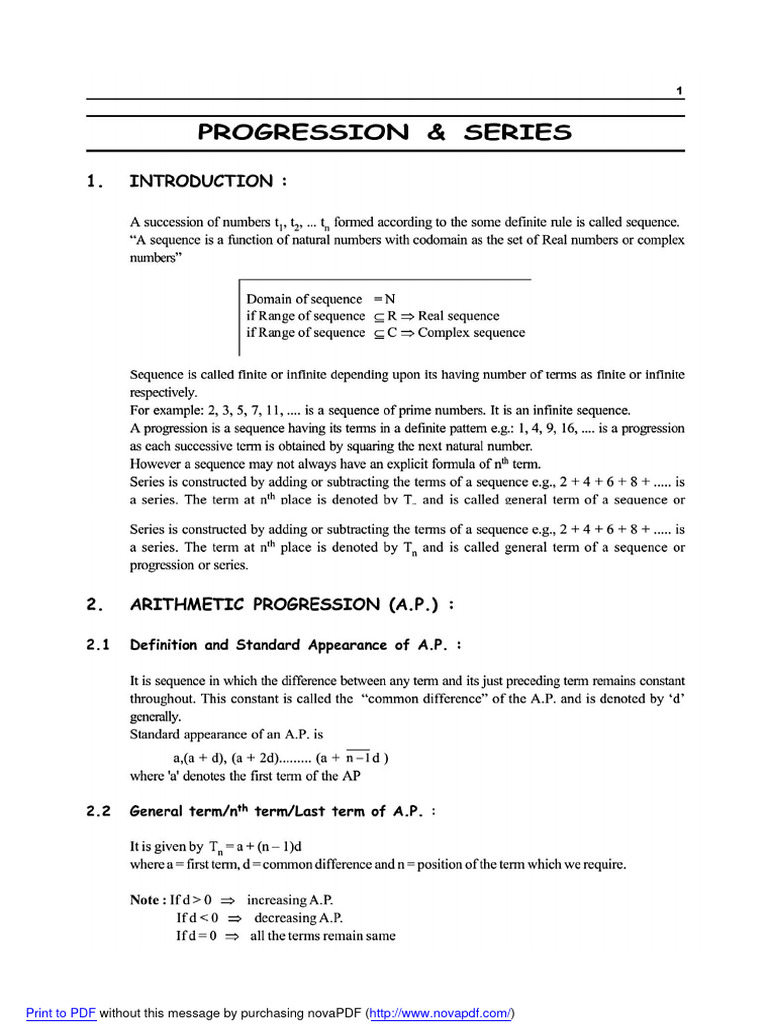 Chapter03 - Progression - Series | PDF | Computer File Formats