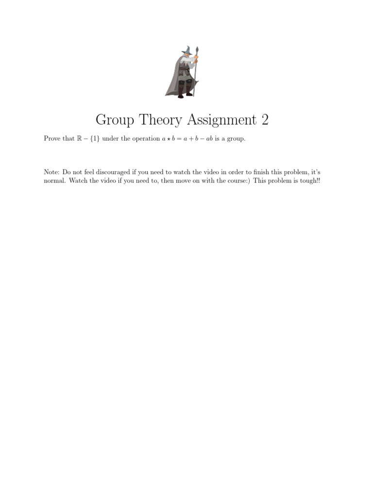 Group Theory Assignment 2 | PDF