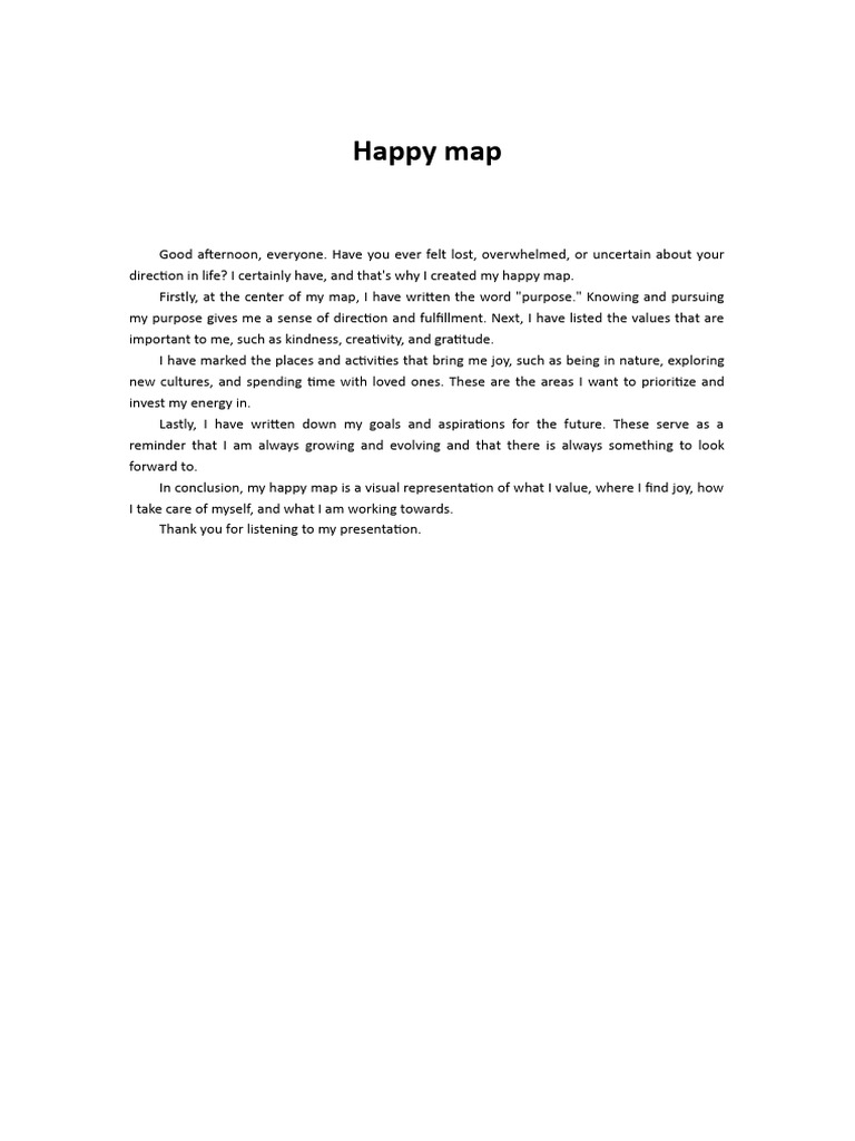 Happy Map | PDF