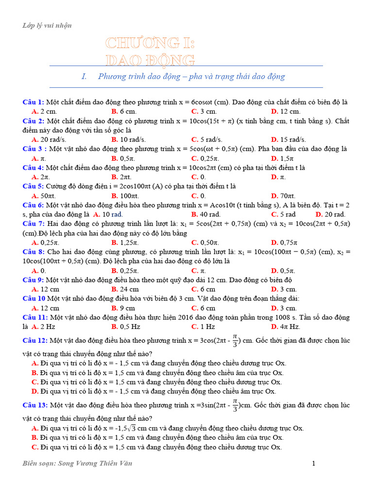 Phân D NG Chương Dao Đ NG | PDF