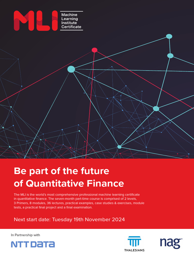 MLI Brochure November 2024 | PDF | Machine Learning | Deep Learning