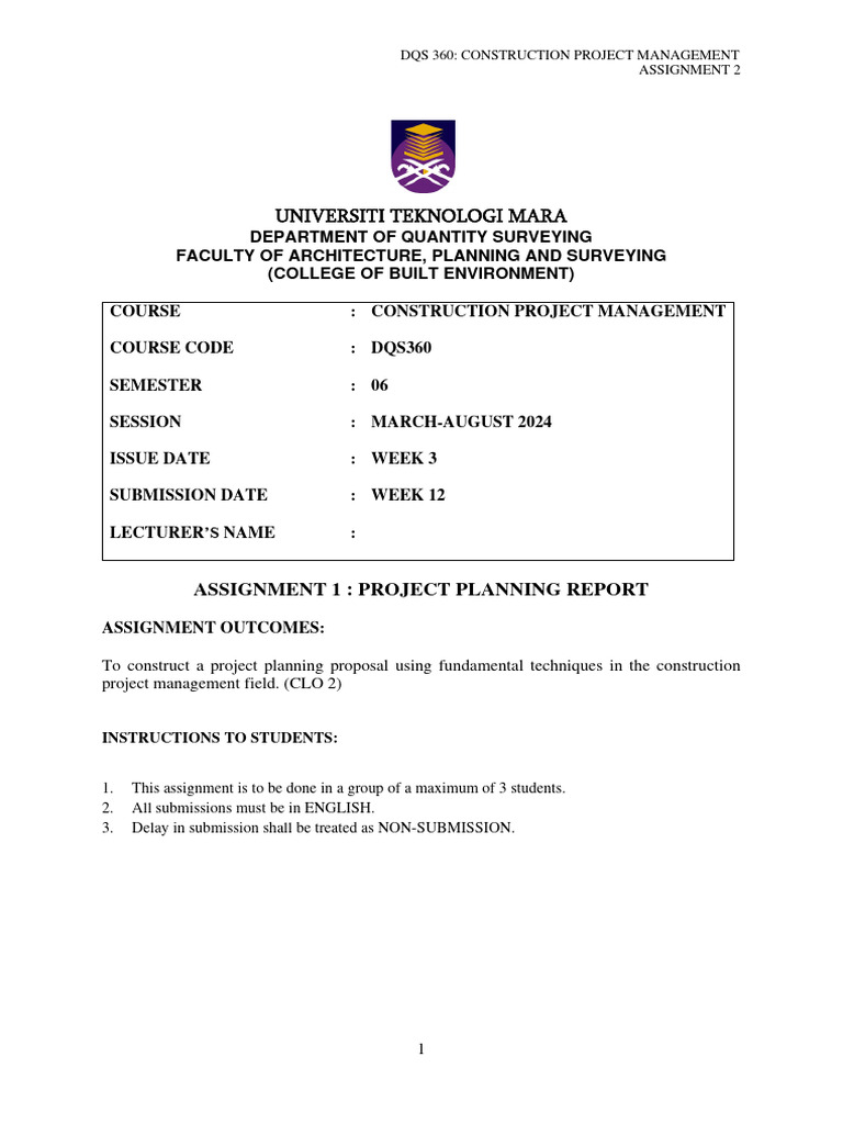 Assignment 2 - Project Planning Report | PDF | Project Management | Computing