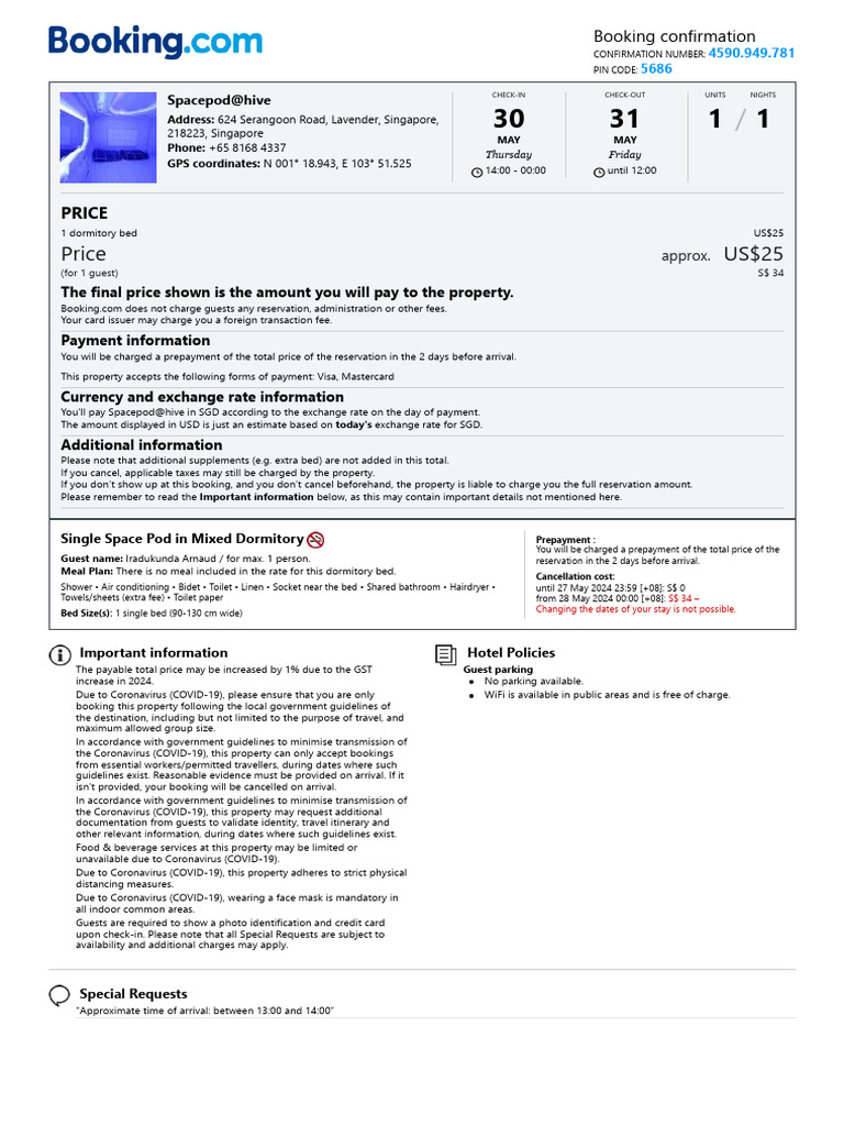 Confirmation | PDF | Payments | Visa Inc.