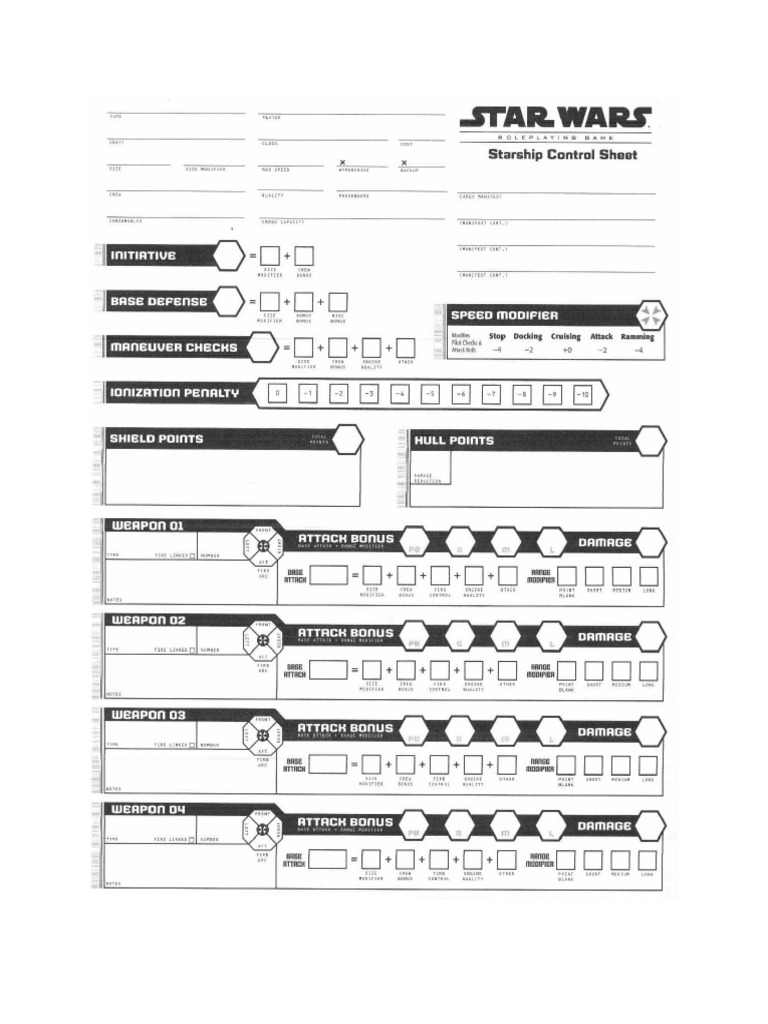 Starship Record Sheet | PDF
