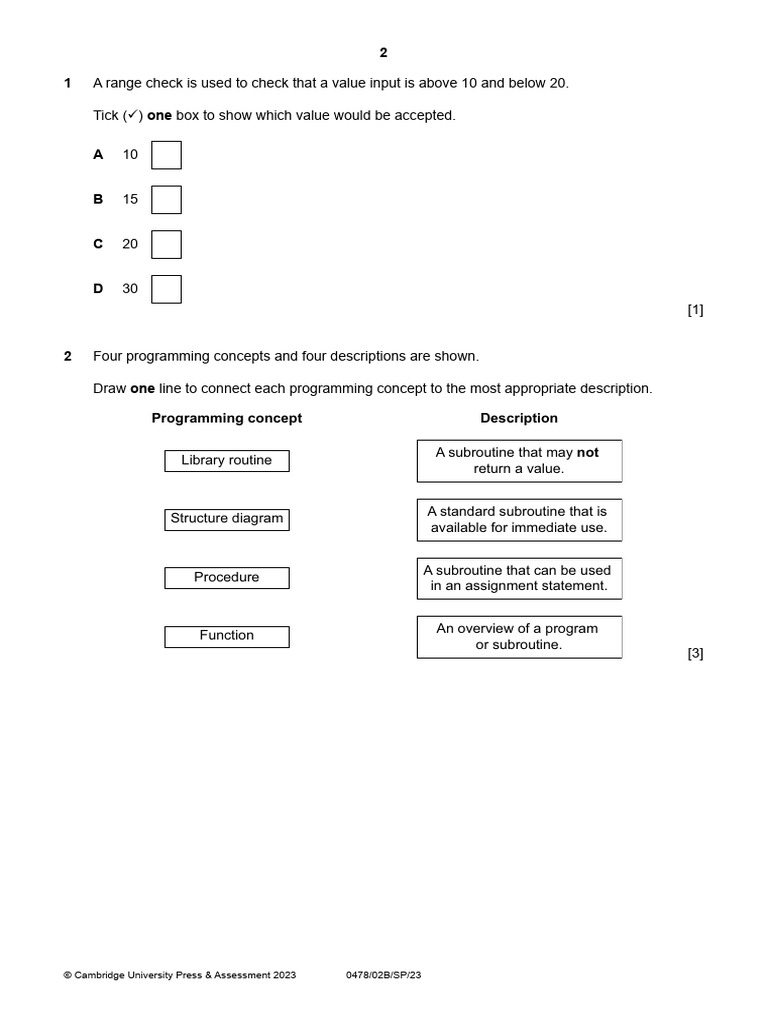 2023 Specimen Paper 2b - 2 | PDF | Computer Program | Programming