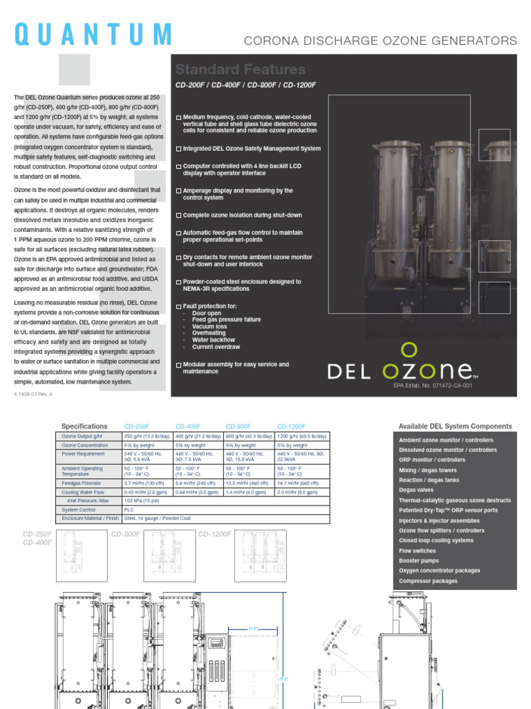 CD-400 Ozonator | PDF | Ozone | Antimicrobial