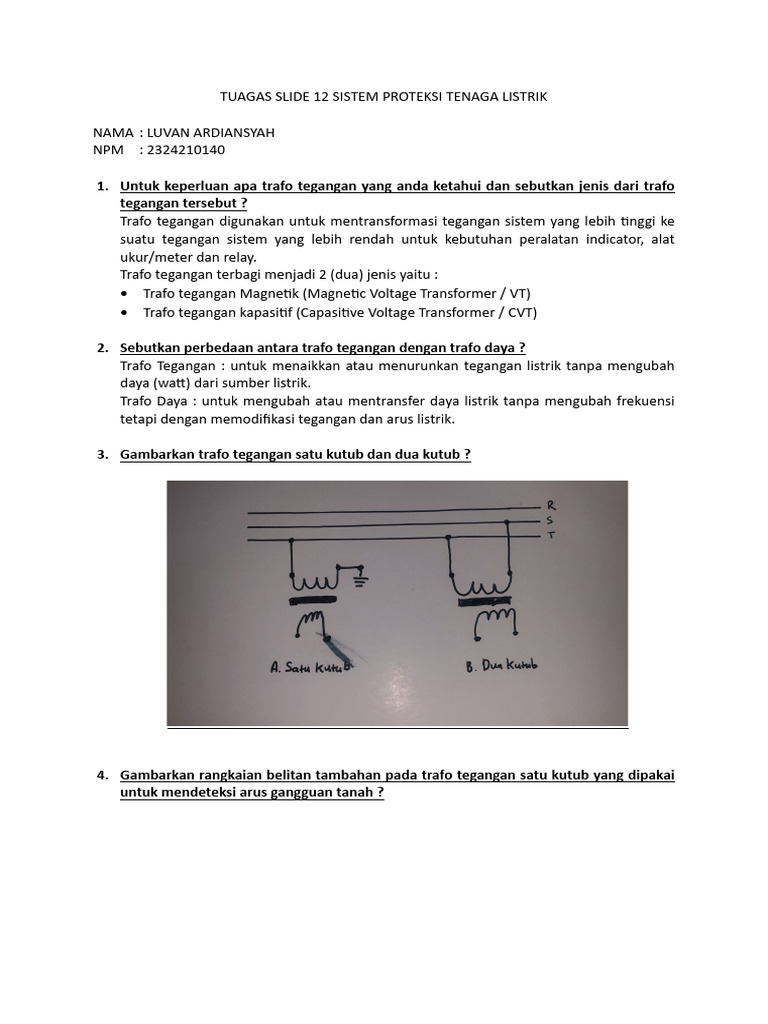 Luvan Ardiansyah - 2324210140 - Tugas Sistem Proteksi Listrik 2 | PDF