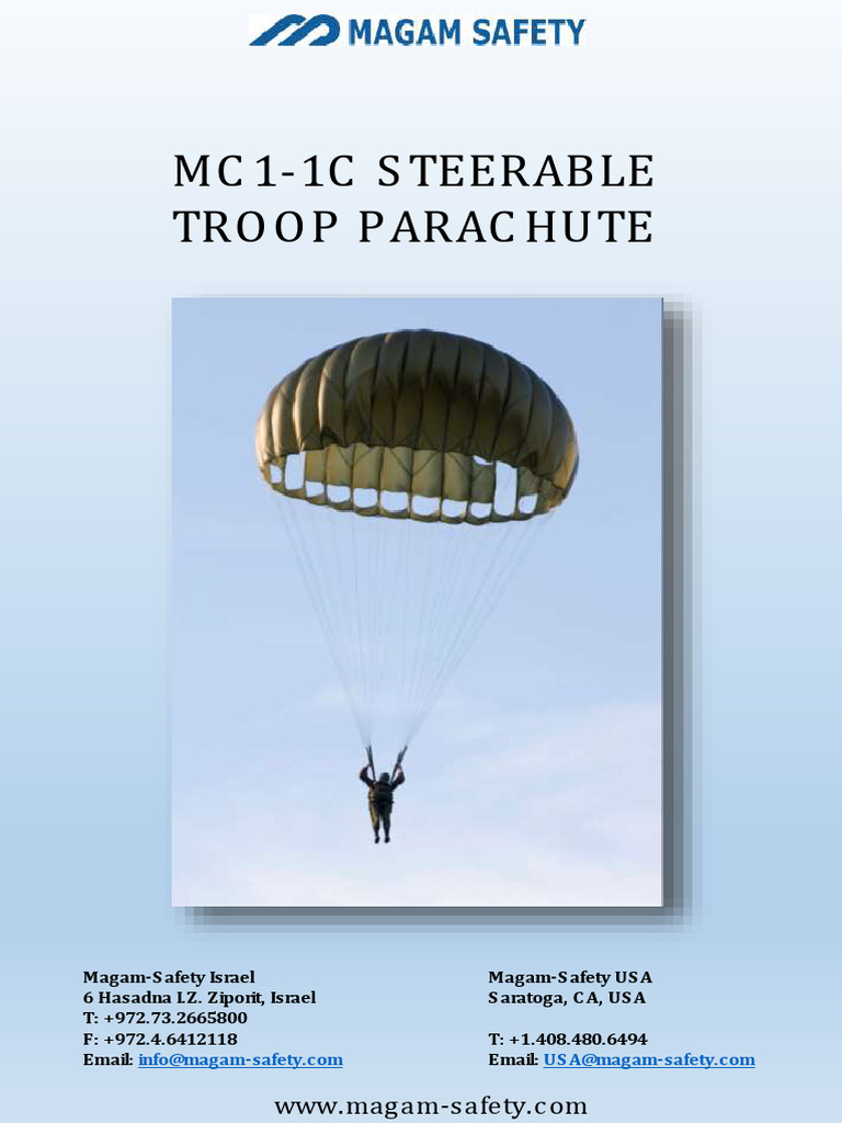 MC11C Steerable Parachute - Magam Safety | PDF | Parachute | Falling