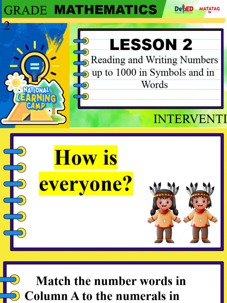 Mathematics g2 l2 | PDF | Numbers | Notation