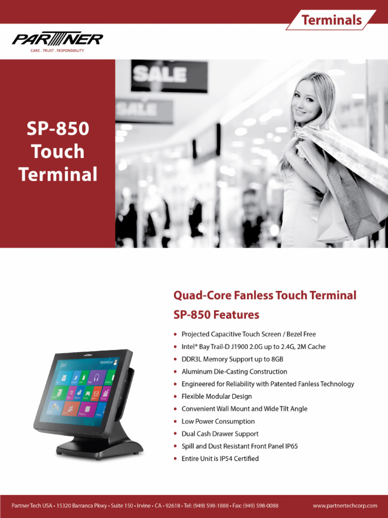 Touch Pos SP-850 - Brochure | PDF