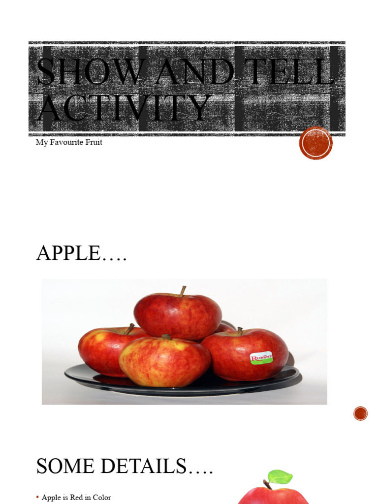 Show and Tell Activity | PDF